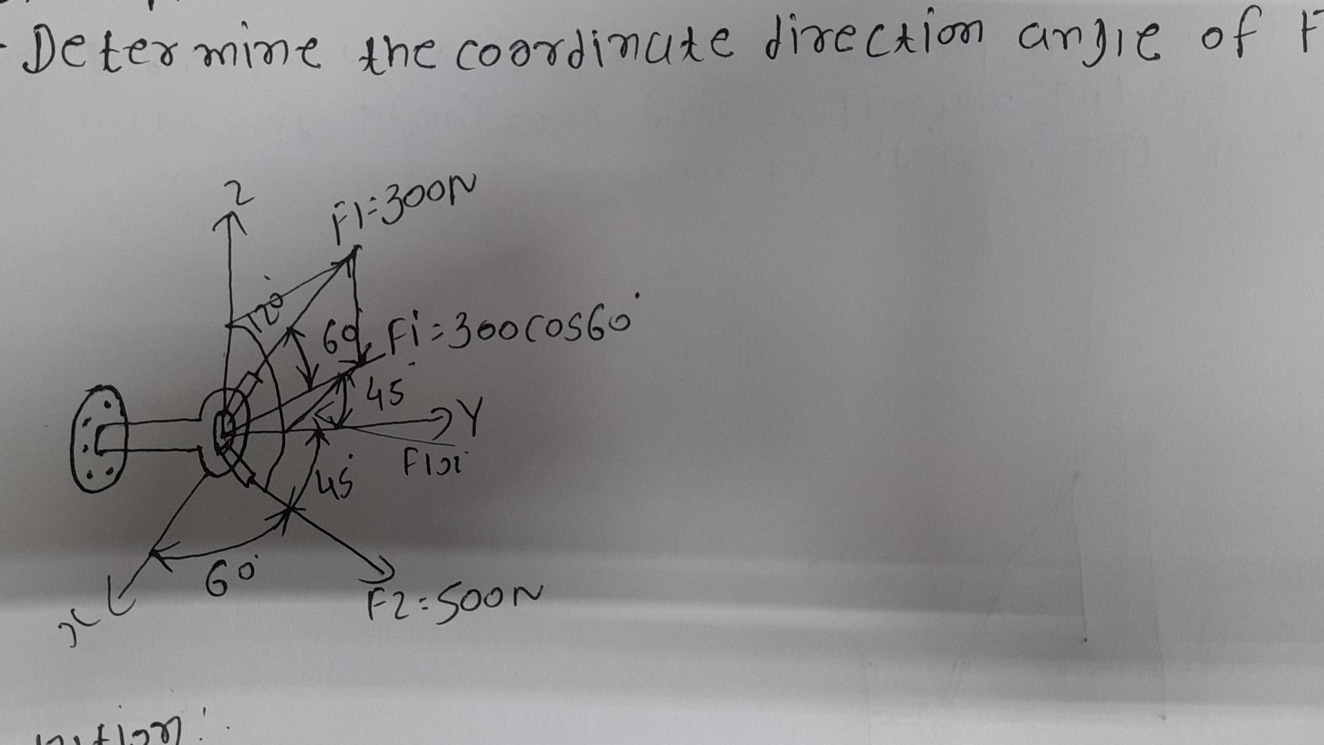 Solved Determine The Coordinate Direction Angle Of