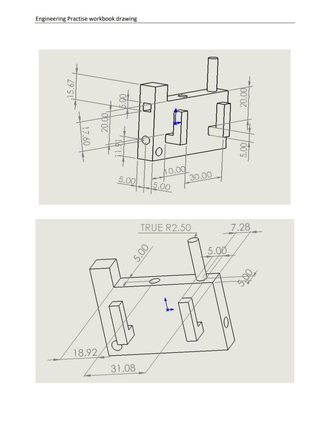 Solved Engineering Practise workbook drawing Exercise 4 | Chegg.com