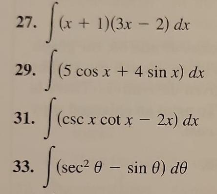 Solved Finding an Indefinite Integral In Exercises 15-36, | Chegg.com