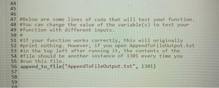 Solved I I 1 Write A Function Called Appendtofile That 0626
