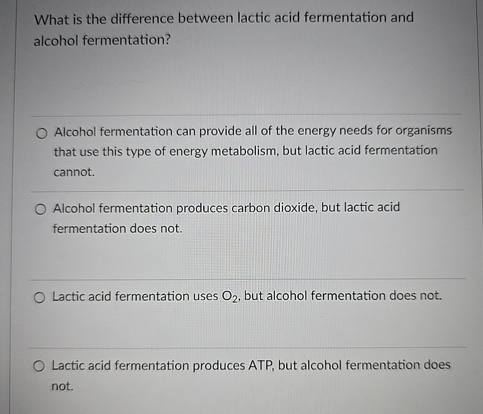 Solved What Is The Difference Between Lactic Acid Chegg