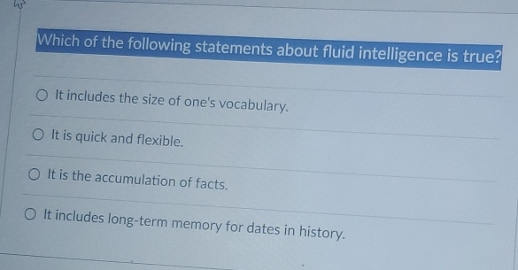 Solved Which of the following statements about fluid | Chegg.com