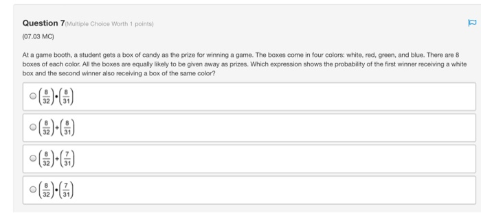 Solved Question 7 Multiple Choice Worth 1 points) (07.03 MC) | Chegg.com Solved Question 7 Multiple Choice Worth 1 points) (07.03 MC) | Chegg.com