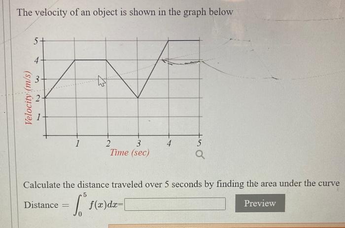 Solved The velocity of an object is shown in the graph below | Chegg.com
