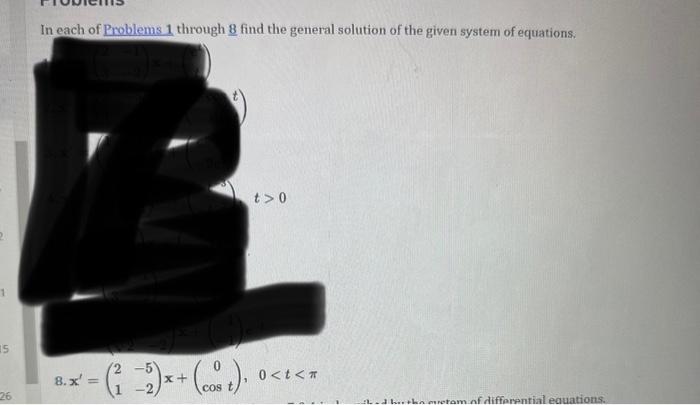 In each of Problems 1 through 8 find the general | Chegg.com