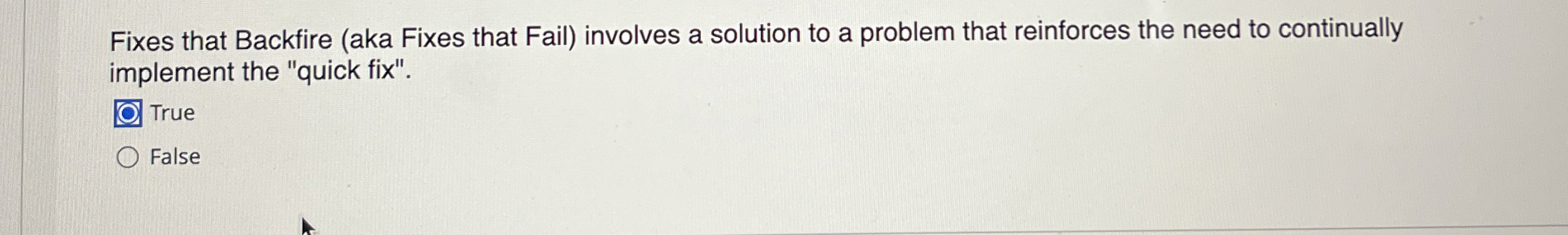 Solved Fixes that Backfire (aka Fixes that Fail) ﻿involves a | Chegg.com