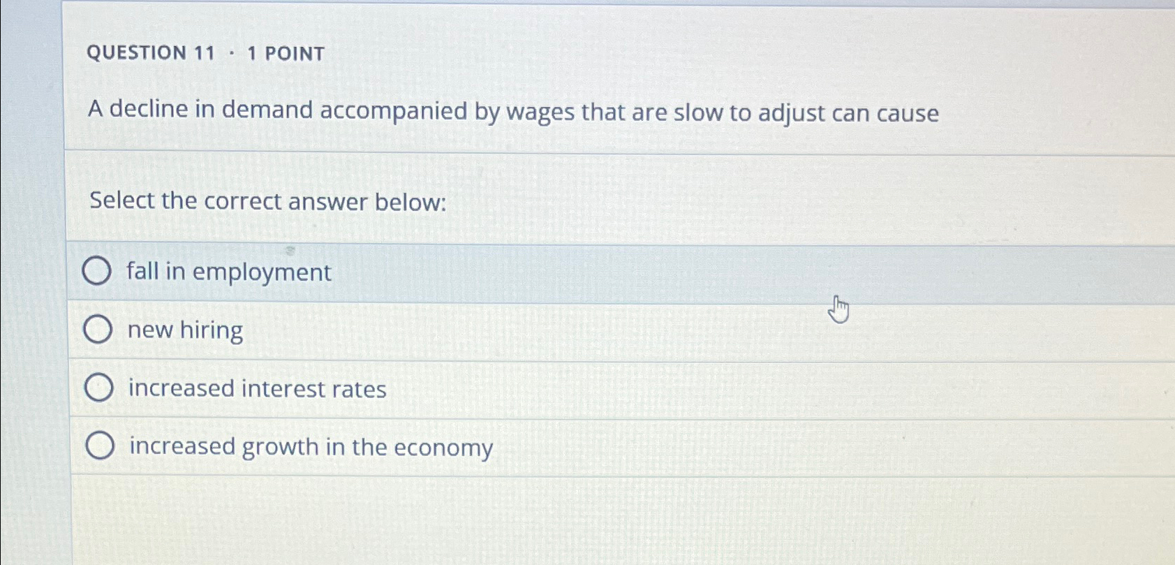Solved QUESTION 11 * 1 ﻿POINTA decline in demand accompanied | Chegg.com