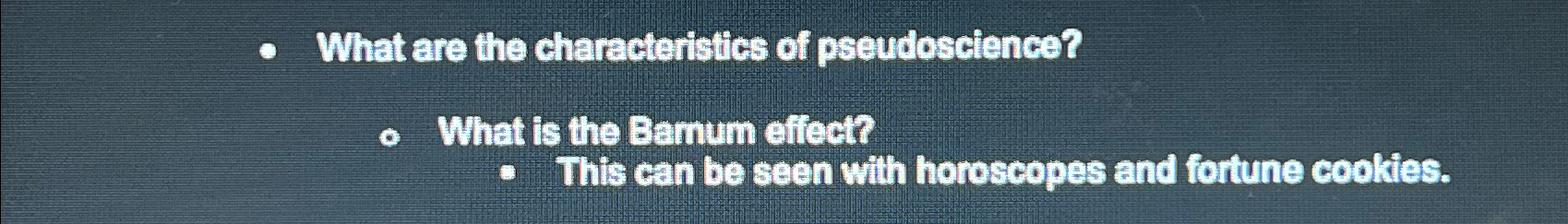 Solved What are the characteristics of pseudoscience?What is | Chegg.com