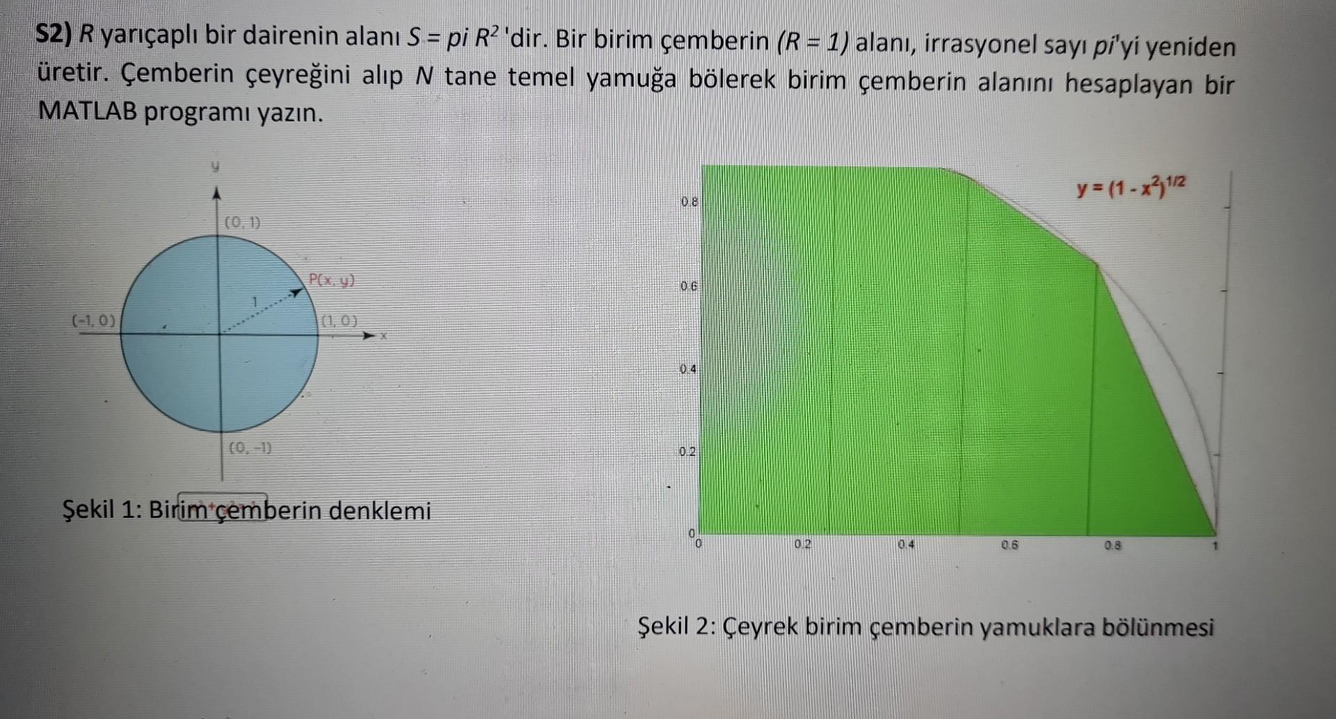 Solved S2) R yarıçaplı bir dairenin alanı S= pi R2 'dir. Bir | Chegg.com