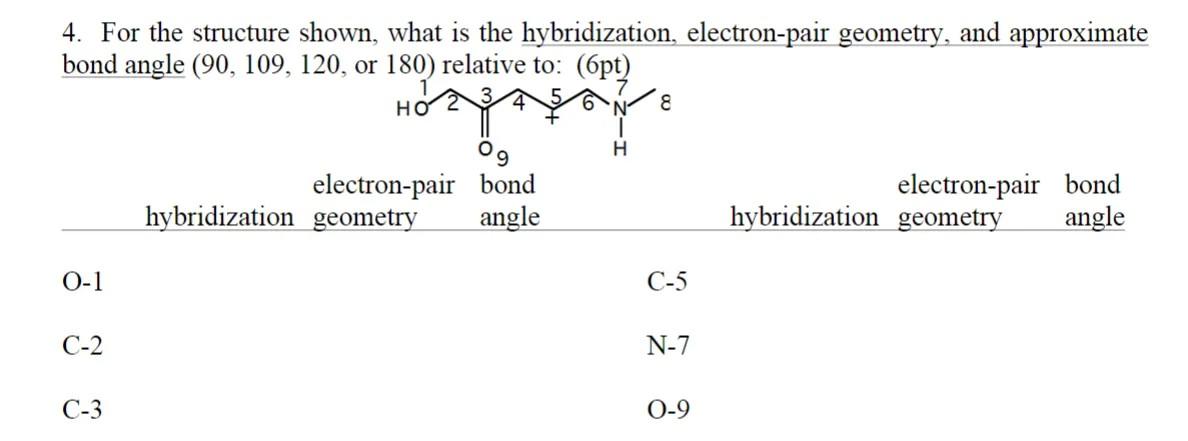 Solved 4. For the structure shown, what is the | Chegg.com