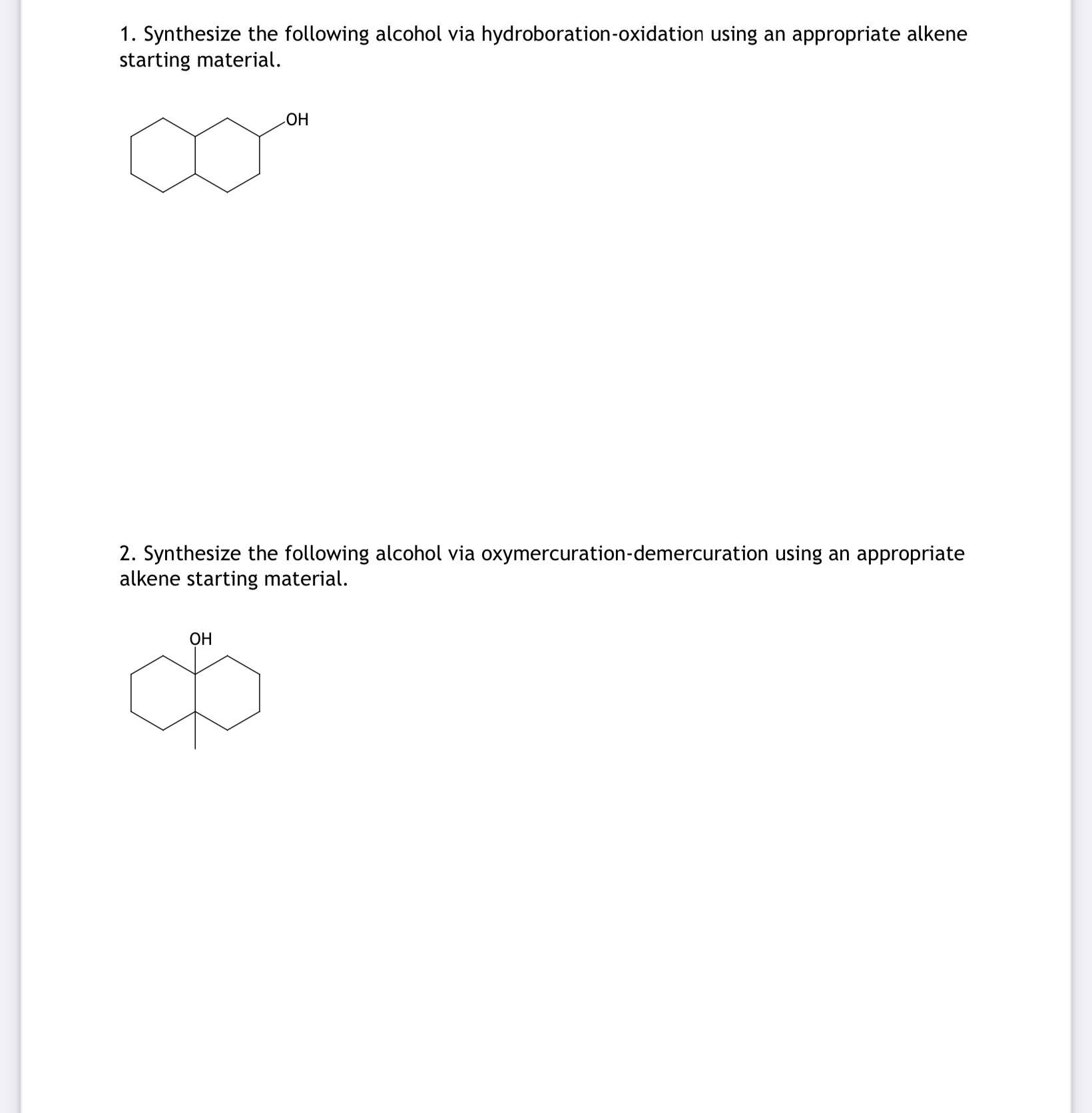 Solved Synthesize the following alcohol via | Chegg.com
