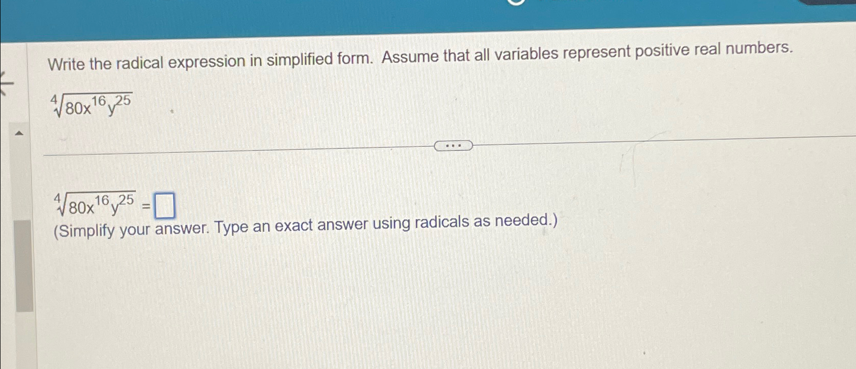 Solved Write the radical expression in simplified form. | Chegg.com