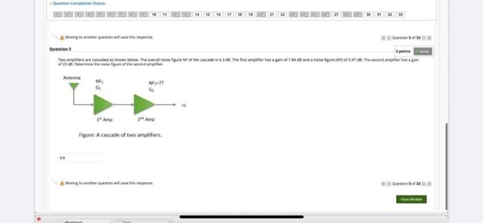 Figure: A cascade of two amplifiers. | Chegg.com
