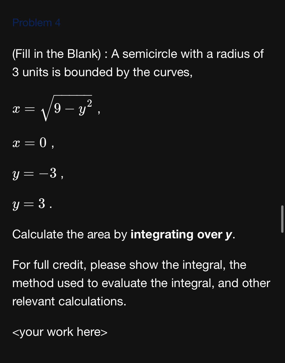 Solved (Fill in the Blank) ﻿: A semicircle with a radius of | Chegg.com