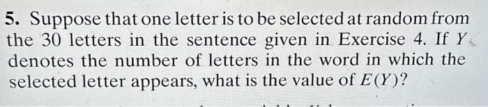 Solved 5. Suppose that one letter is to be selected at | Chegg.com