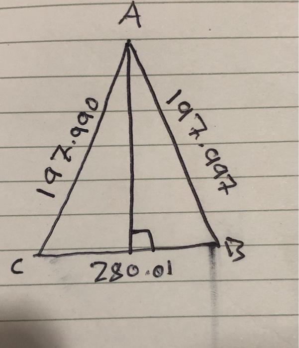 Solved Find or calculate the distance the perpendicular AD | Chegg.com