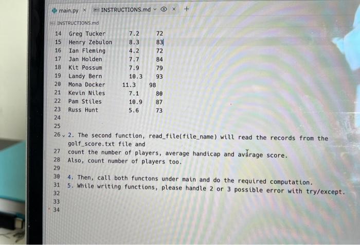 Solved python coding please explain all stepsmain.py x M | Chegg.com