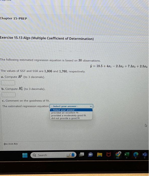 Solved Chapter 15-PREP Exercise 15.13 Algo (Multiple | Chegg.com