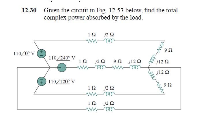 Solved 12.30 Given the circuit in Fig. 12.53 below, find the | Chegg.com