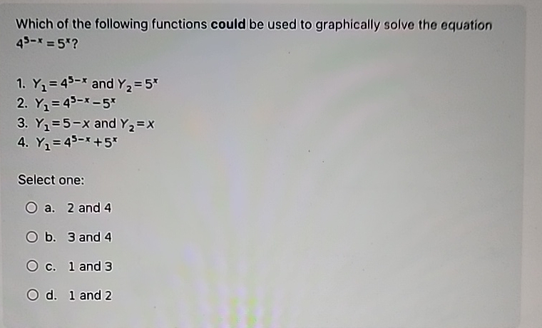 Solved Which of the following functions could be used to | Chegg.com