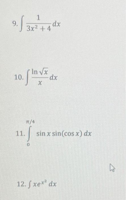 Solved Evaluate the following integrals. Write out all | Chegg.com