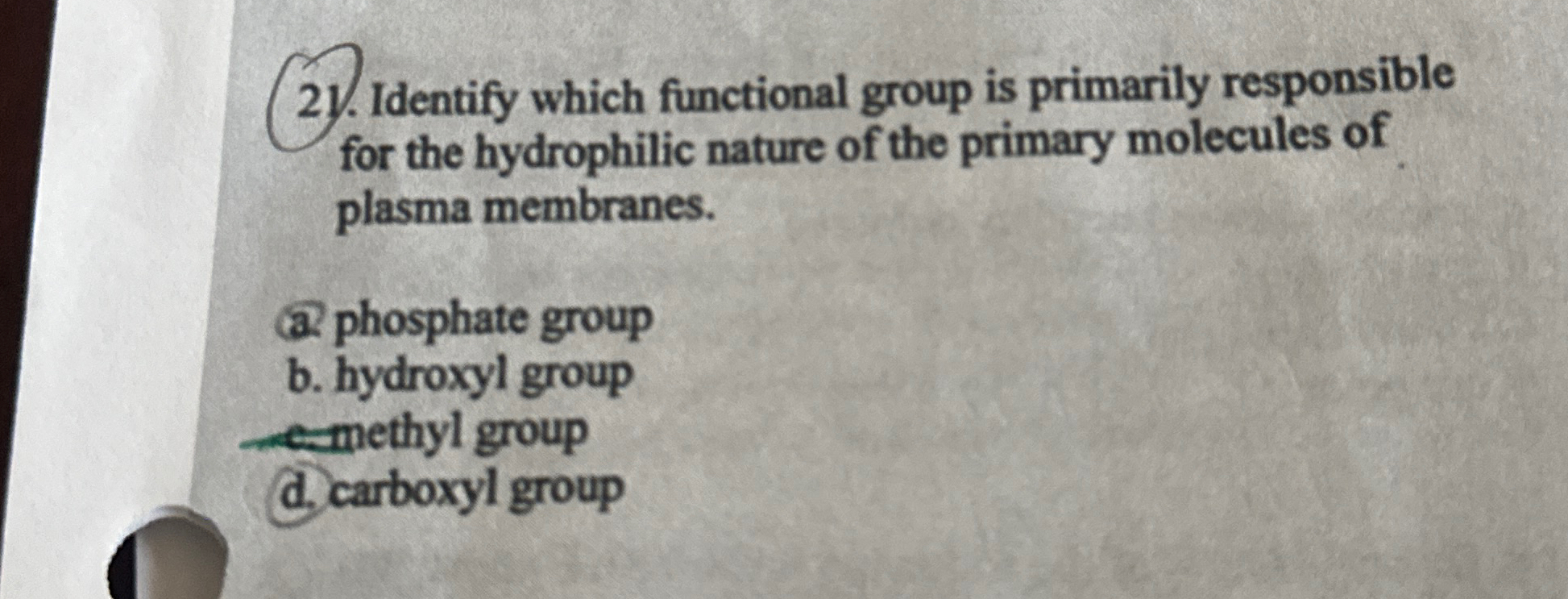 Solved Identify which functional group is primarily | Chegg.com