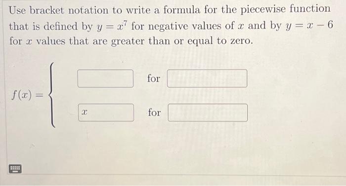 Solved Use Bracket Notation To Write A Formula For The 9154