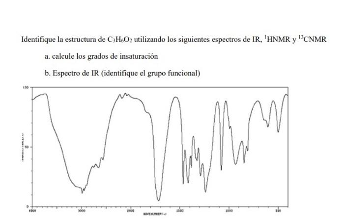 Solved Identify the structure of C3H6O2 using the following | Chegg.com