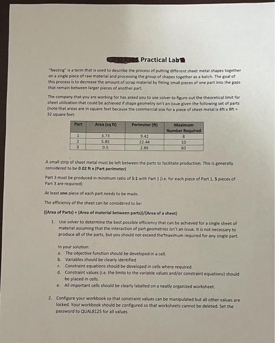 Practical Lab "Nesting is a term that is used to | Chegg.com