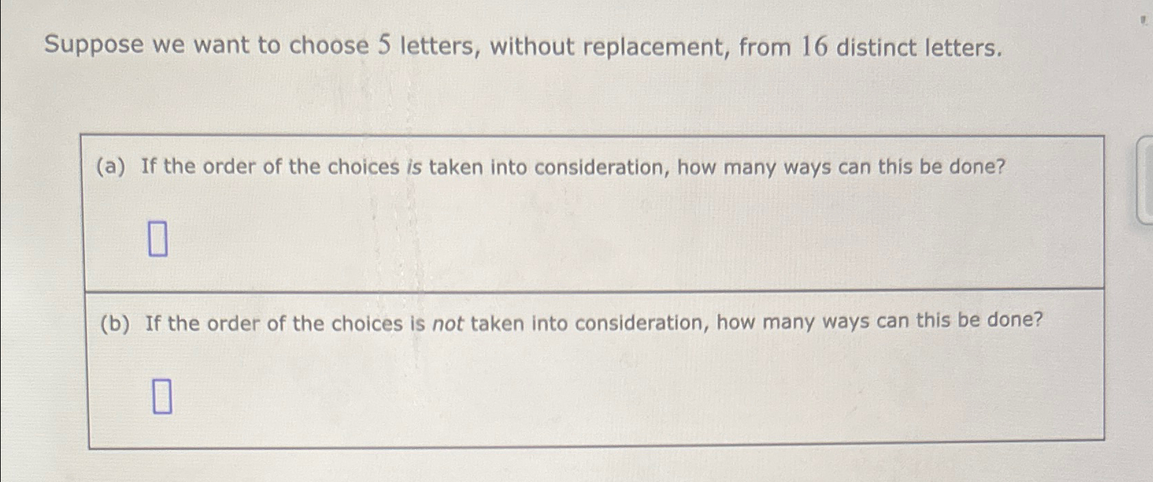 Solved Suppose we want to choose 5 ﻿letters, without | Chegg.com