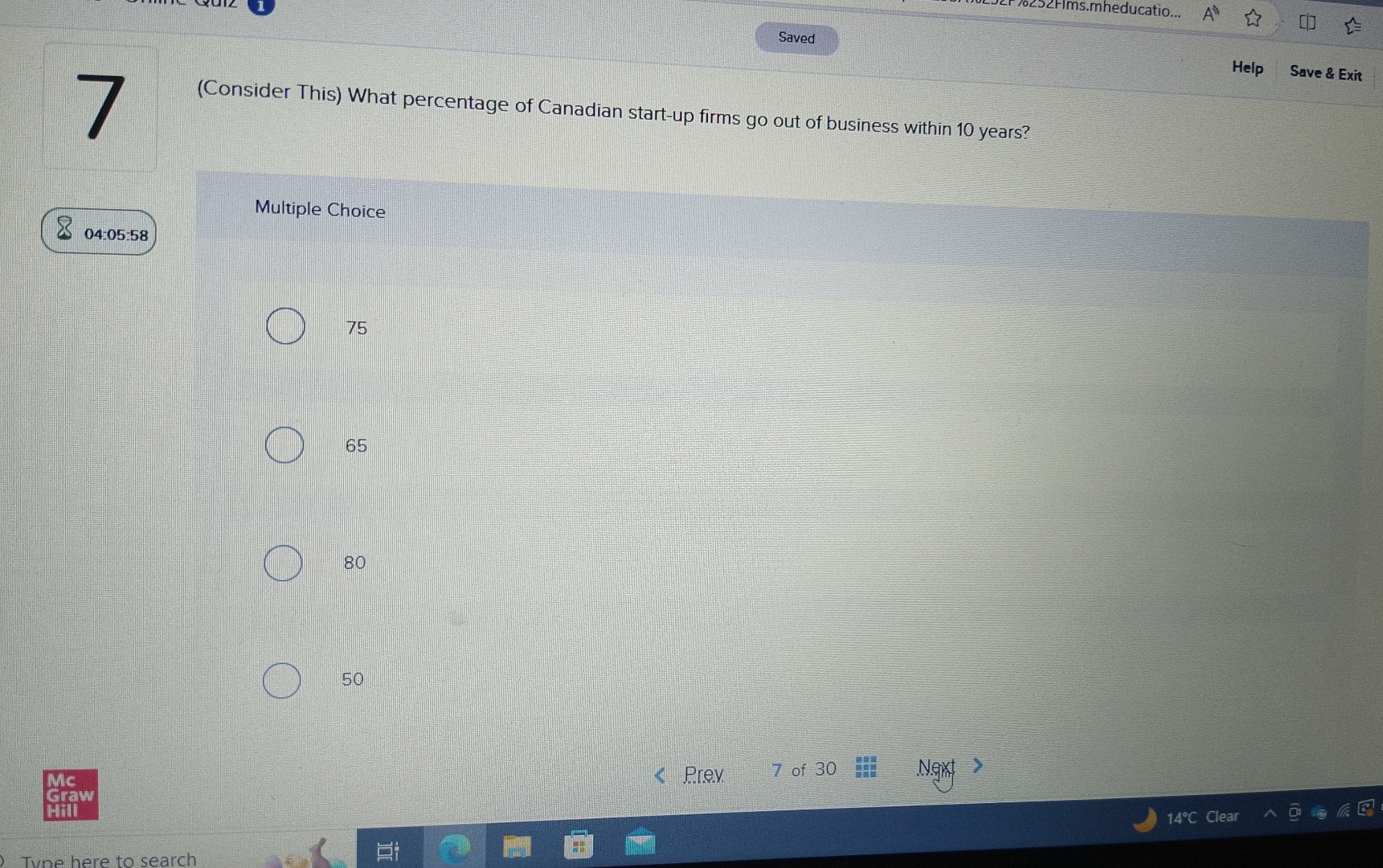 Solved SavedHelpSave & Exit(Consider This) ﻿What percentage | Chegg.com