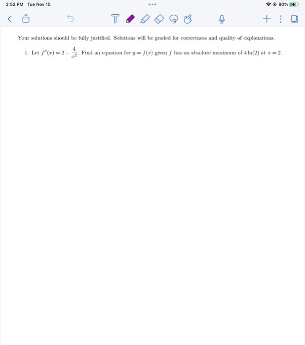 Solved Your solutions should be fully justified. Solutions | Chegg.com