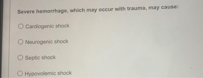 Solved Rotational or shaking injury to the head can cause: | Chegg.com