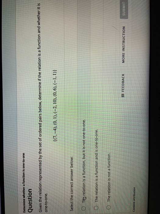Solved Determine whether a function is one-to-one Question | Chegg.com
