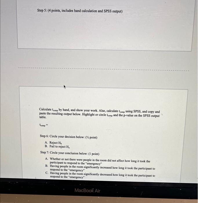 Solved An experiment is designed to test the "bystander | Chegg.com