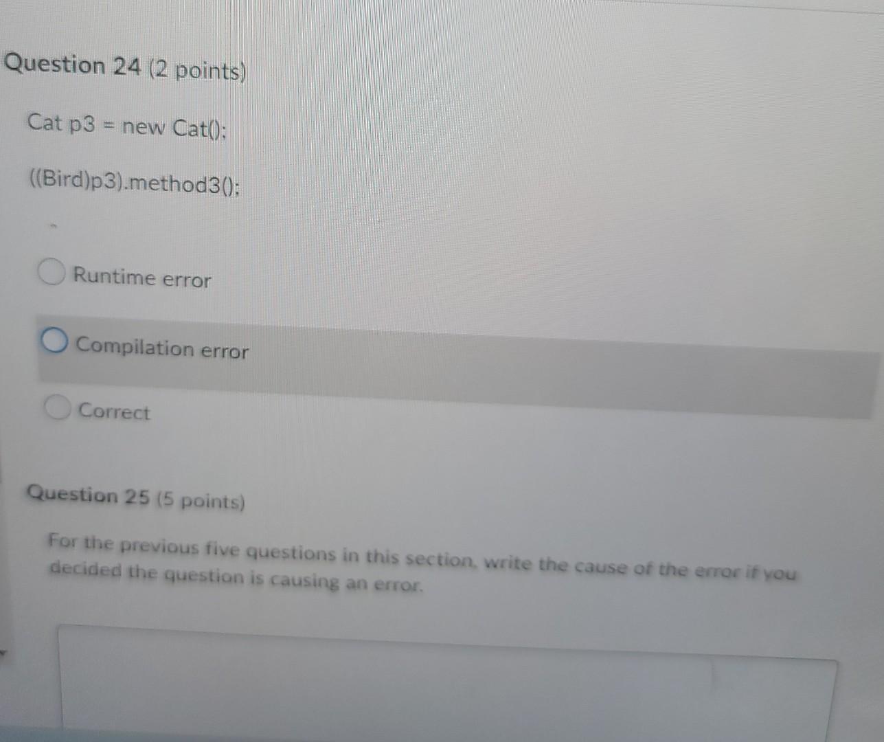 Solved Bulldog p4 = new Dog(); p4.method10): Runtime error | Chegg.com