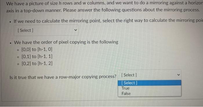 Solved We have a picture of size h rows and w columns, and | Chegg.com