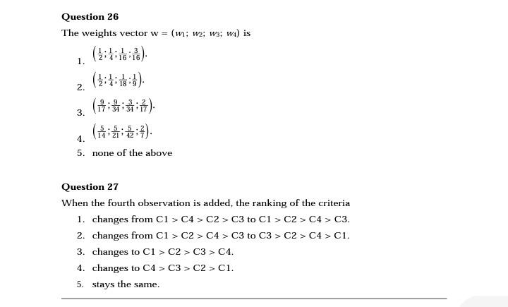 Solved Case C Suppose the pairwise comparisons of four | Chegg.com