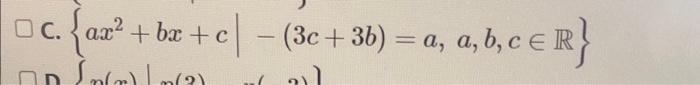 Solved is it vector subspace of P(R). Please prove it please | Chegg.com