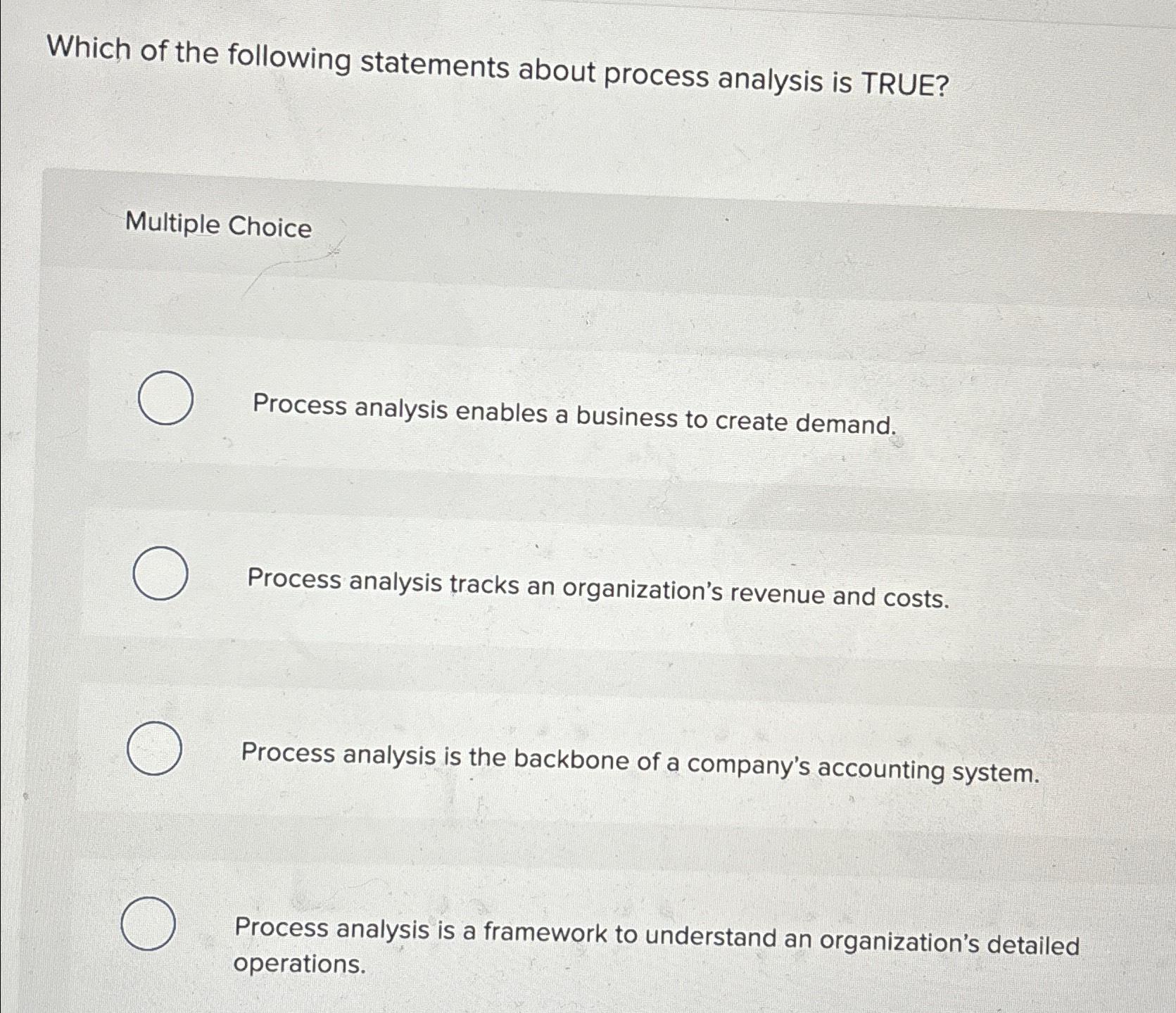Solved Which of the following statements about process | Chegg.com