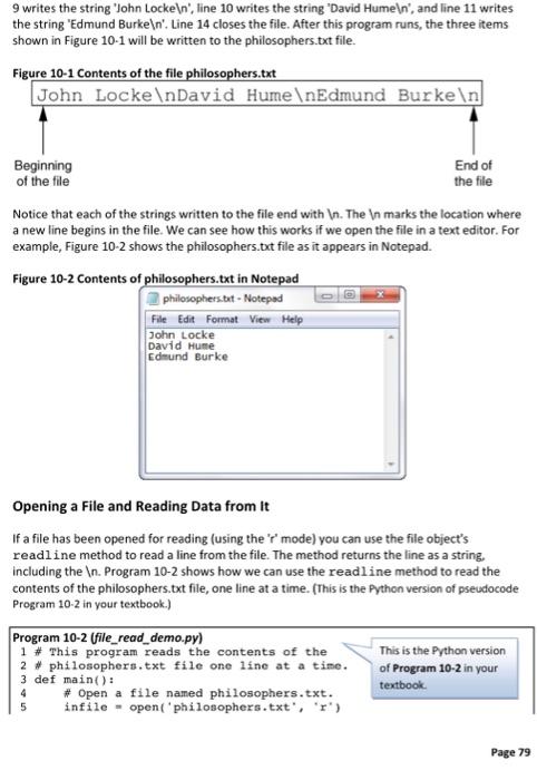 Solved 1 3 5 6 7 8 9 10 14 Program 10-1 (file_write_demo.py) | Chegg.com