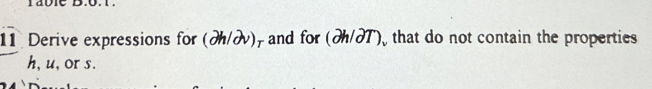 Solved 11 ﻿Derive expressions for )(u ﻿ and for (delhdelT)?u | Chegg.com