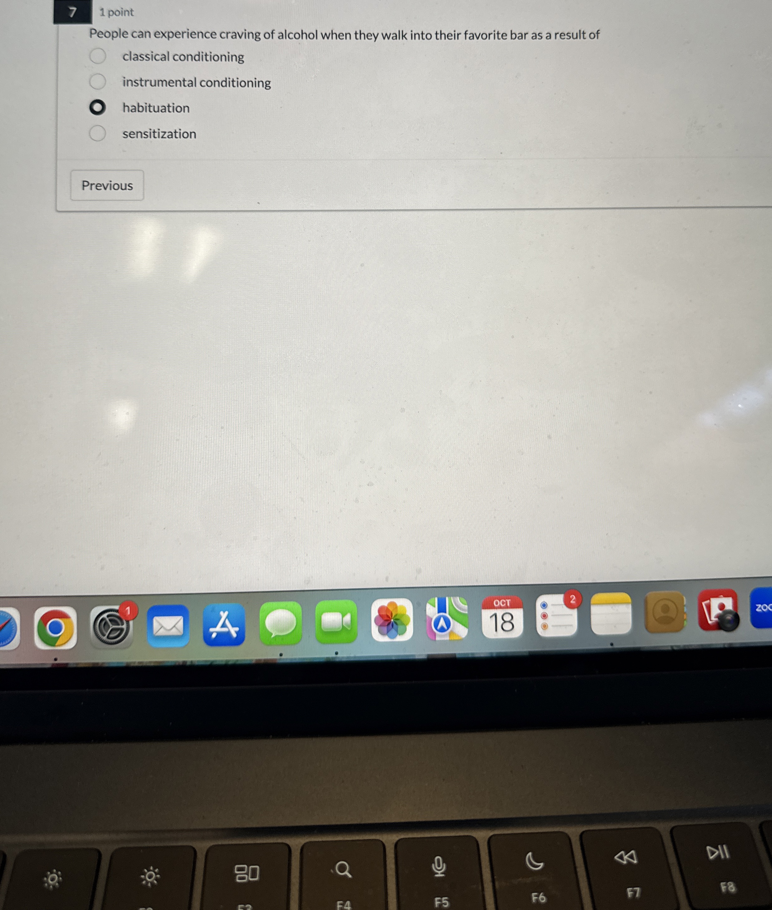 Solved 71 ﻿pointPeople can experience craving of alcohol | Chegg.com