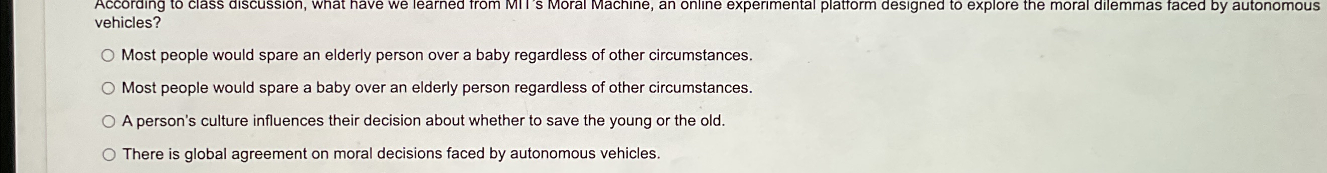 Solved Accoraing to class discussion, what have we learned | Chegg.com