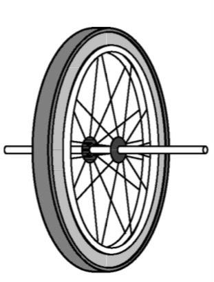 Solved ScenarioA bicycle wheel is mounted on a horizontal | Chegg.com