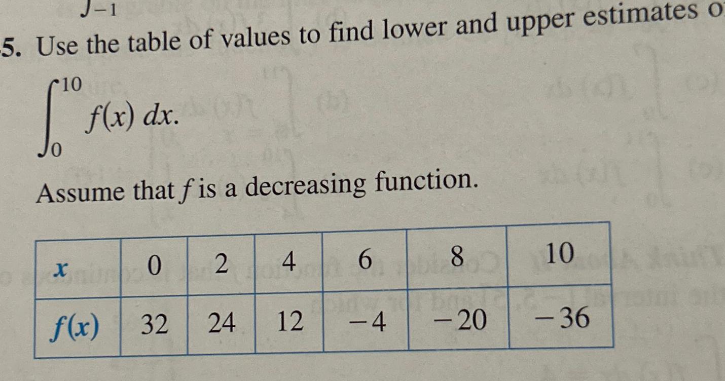 Solved Use the table of values to find lower and upper | Chegg.com