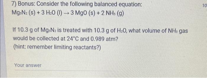 Solved 5) Consider the following balanced equation: C3H8( | Chegg.com