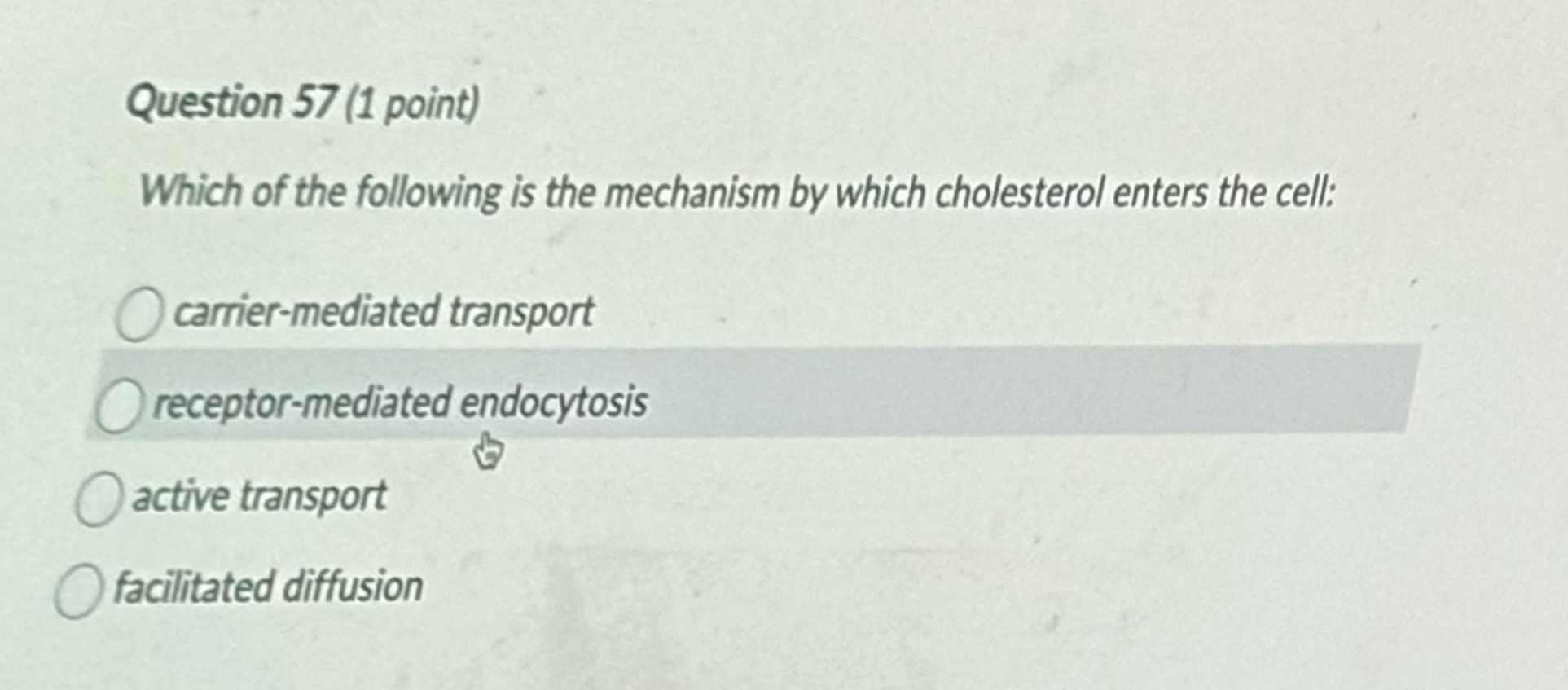 Solved Question 57 (1 ﻿point)Which of the following is the | Chegg.com