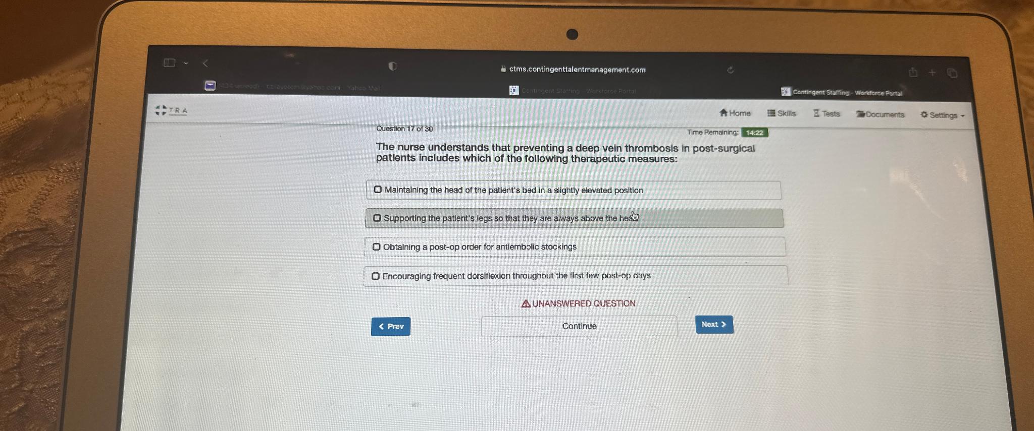 Solved Question 17 ﻿of 30Time RemainingThe nurse understands | Chegg.com