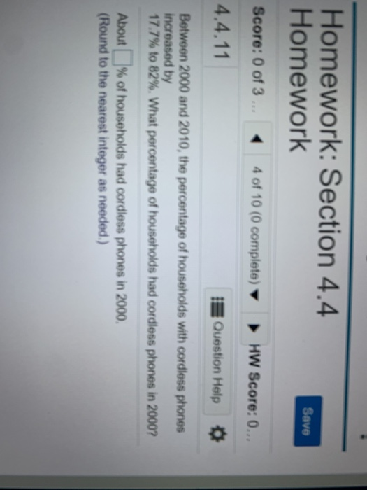 Solved Homework Section 4 4 Homework Save Score 0 Of 3 4